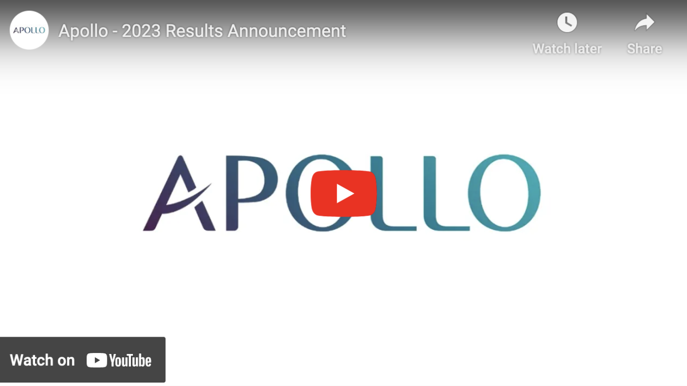 Apollo announces 2023 delivered a core combined ratio of 83.8%* and 89. ...